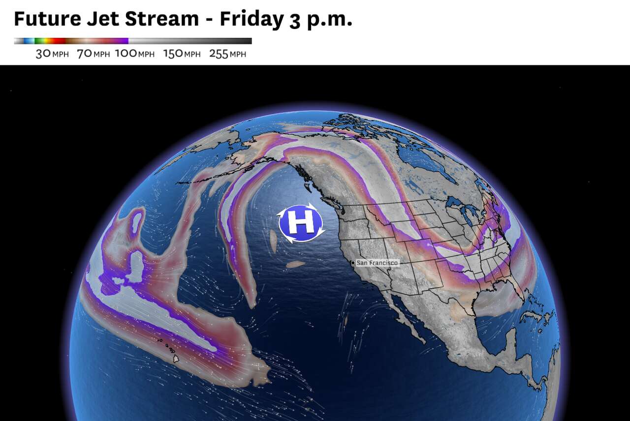 Forecast models show split jet stream locking California into a stable ...