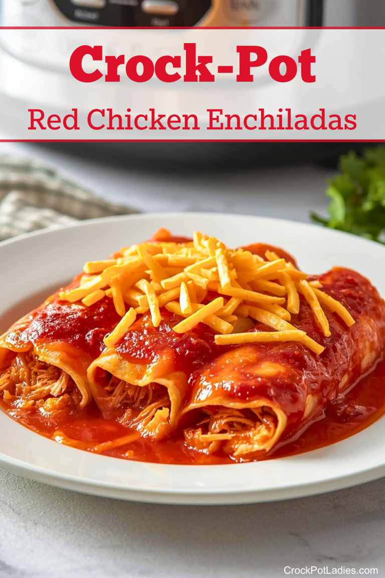 Crock-Pot red chicken enchiladas