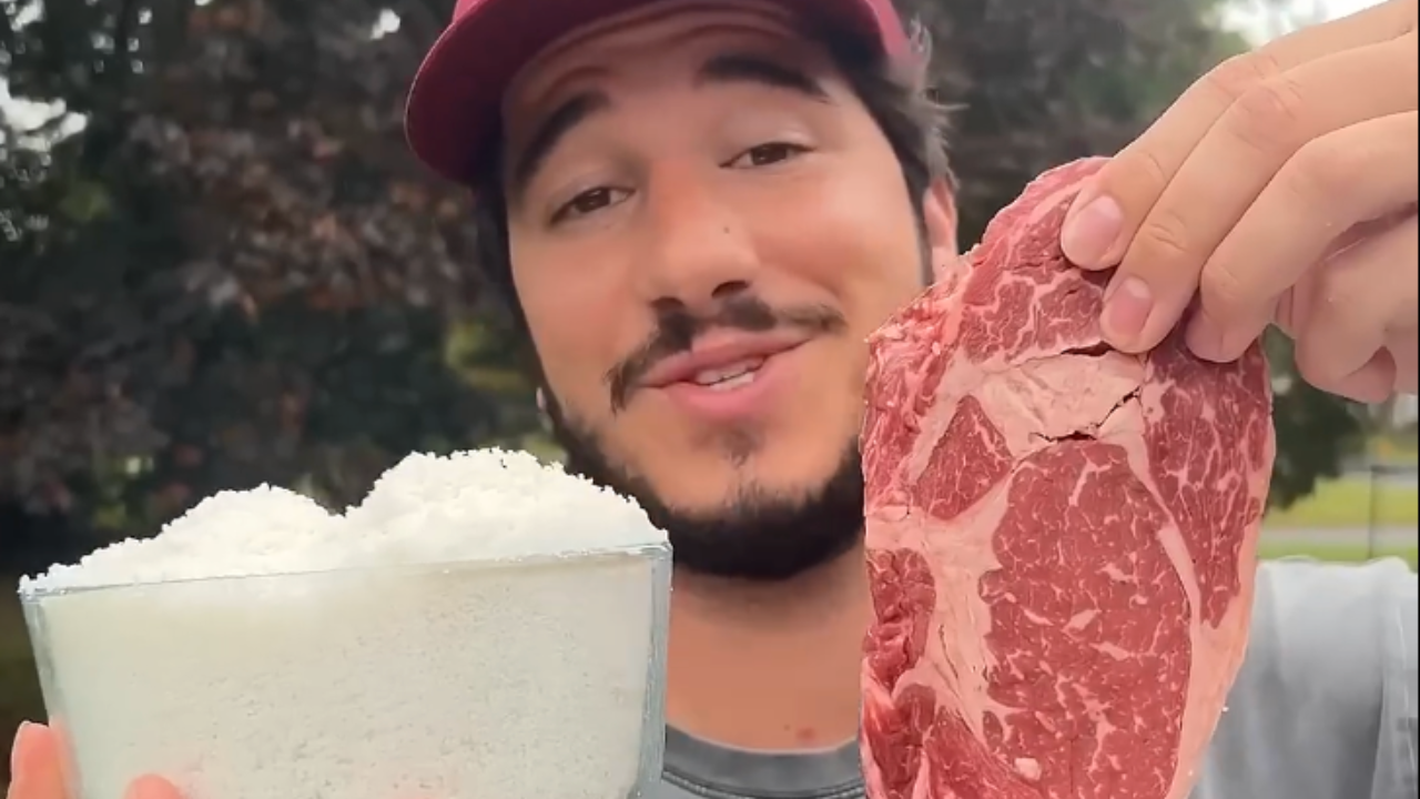 Extreme steak test: 2 lbs salt vs 2 lbs steak