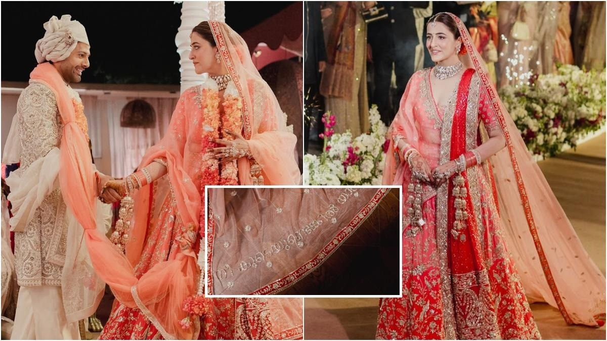 The little detail you missed noticing on Nupur Sanon's wedding lehenga