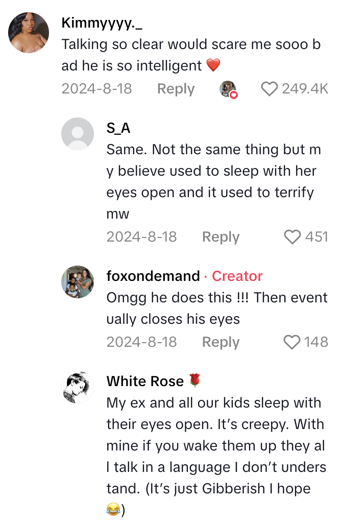 A mom said that her 3-month-old baby already knows how to speak