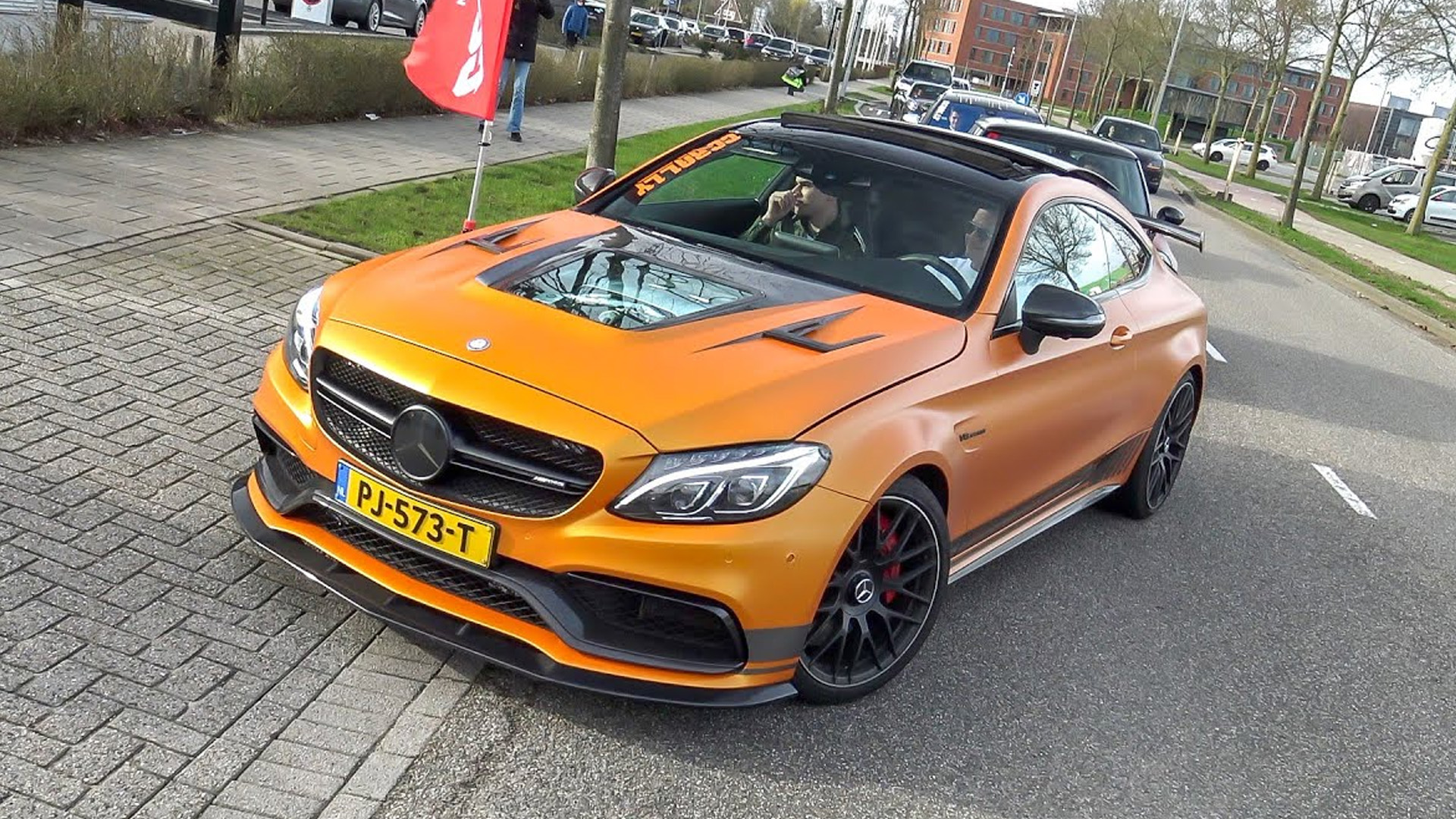 Loud Mercedes C63 S AMG coupe custom exhaust sound