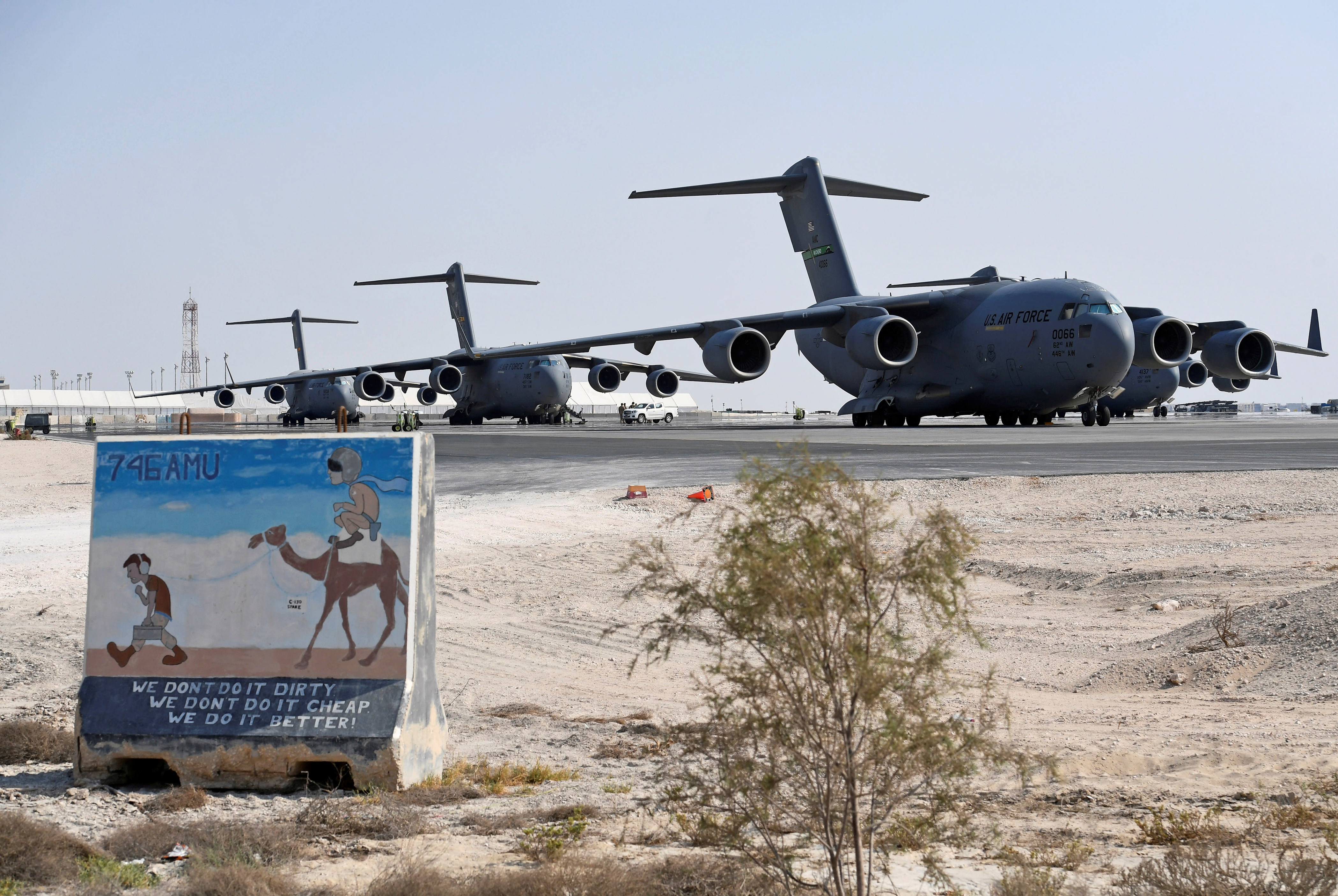 US lowers security alert at Qatar air base after Iran threatens Mideast ...