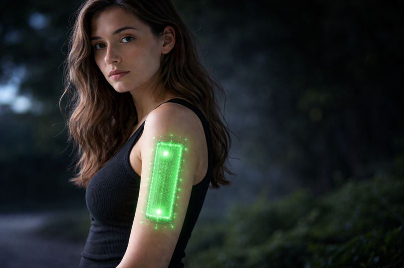 Skin implant that glows green when you're about to fall ill and is ...