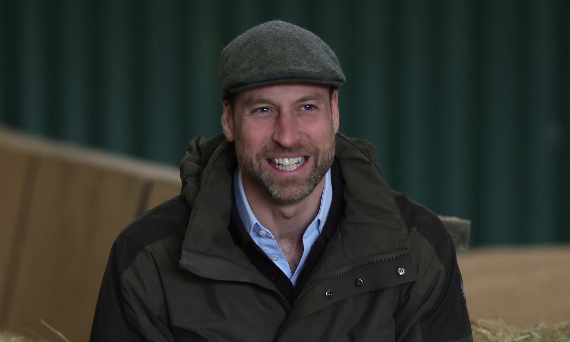 Prince William mucks in: Royal goes rural as he helps out on the farm