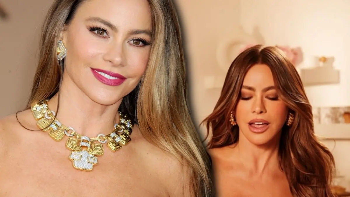 Sofia Vergara shows off her curves in a daring black corset top