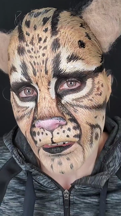 Big cat SFX makeup and bodypaint fun