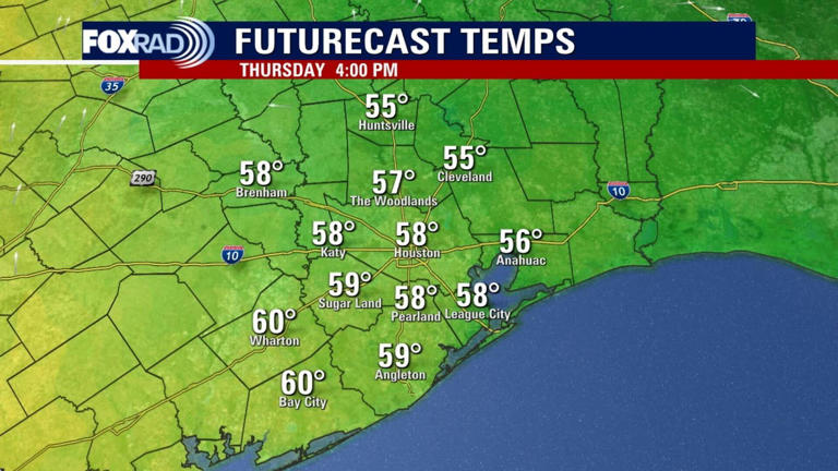 Houston weather: Cold, dry Thursday; widespread rain chances next week