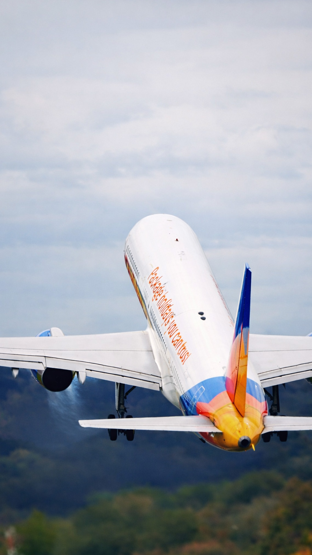 Final takeoff of a Jet2 passenger plane