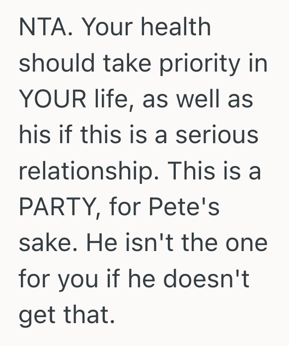 Woman has to miss her boyfriend’s work holiday party for a medical ...