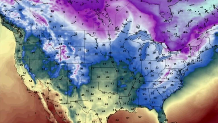 Three arctic blasts are expected over the next 7 days, which will lead ...