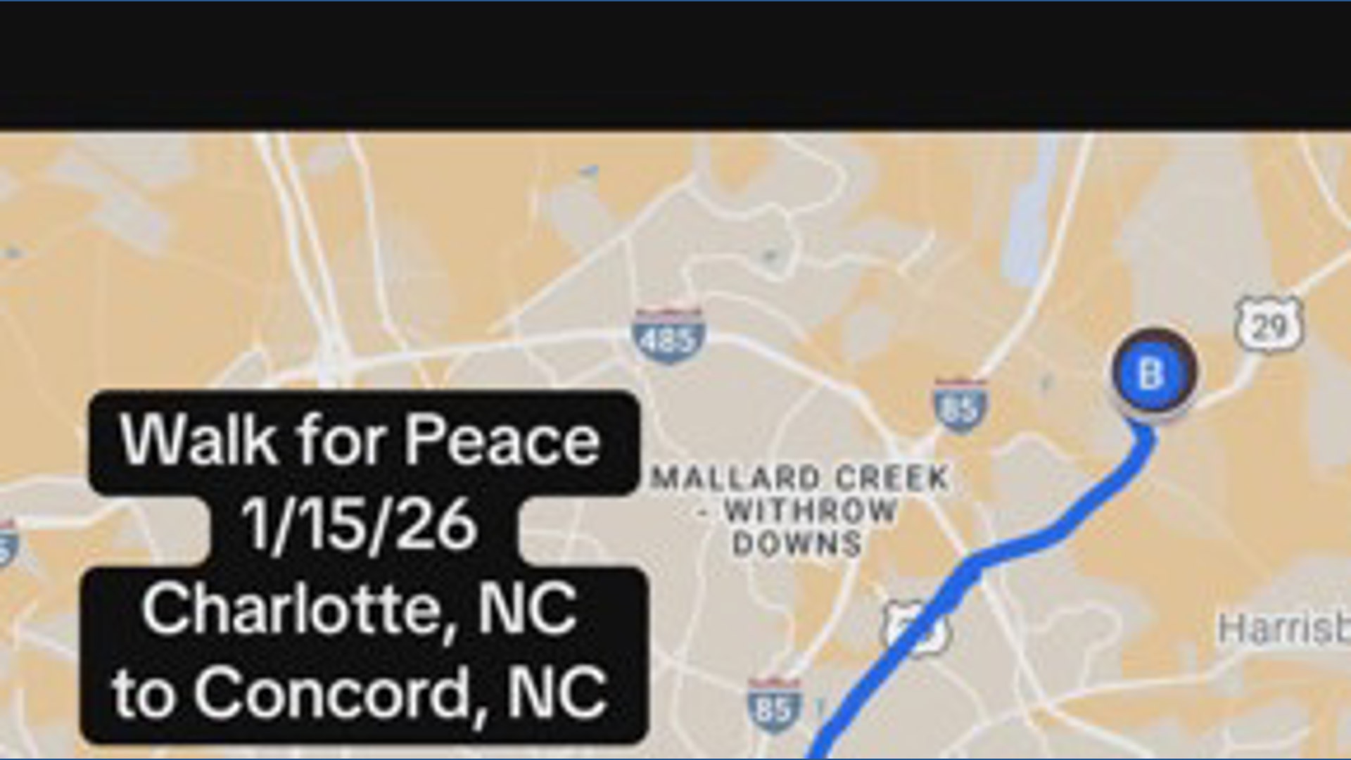 1/15 walk for peace itinerary