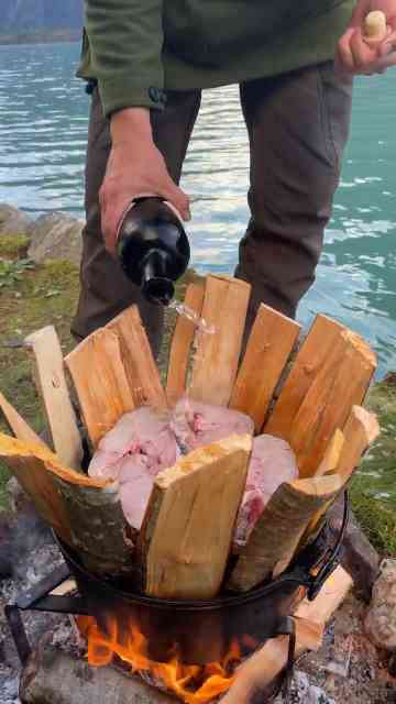 Easy outdoor cooking with a giant fish and real fire flavor