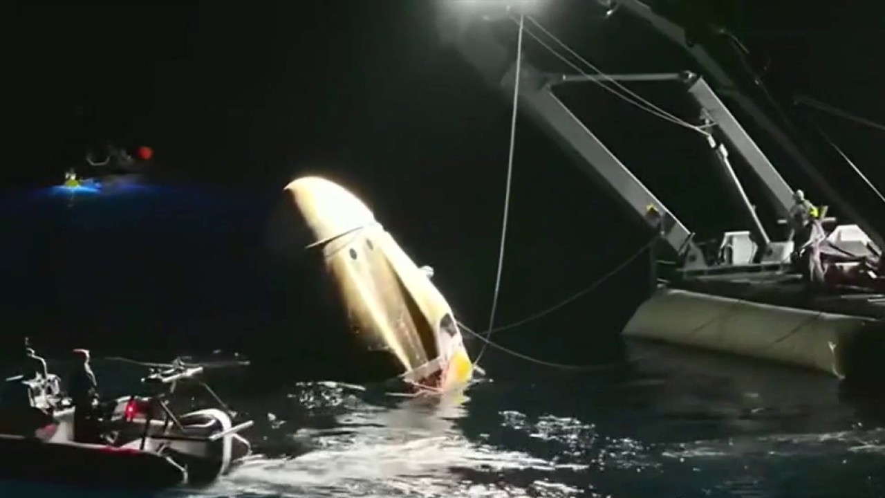 Space station crew members splash down off San Diego