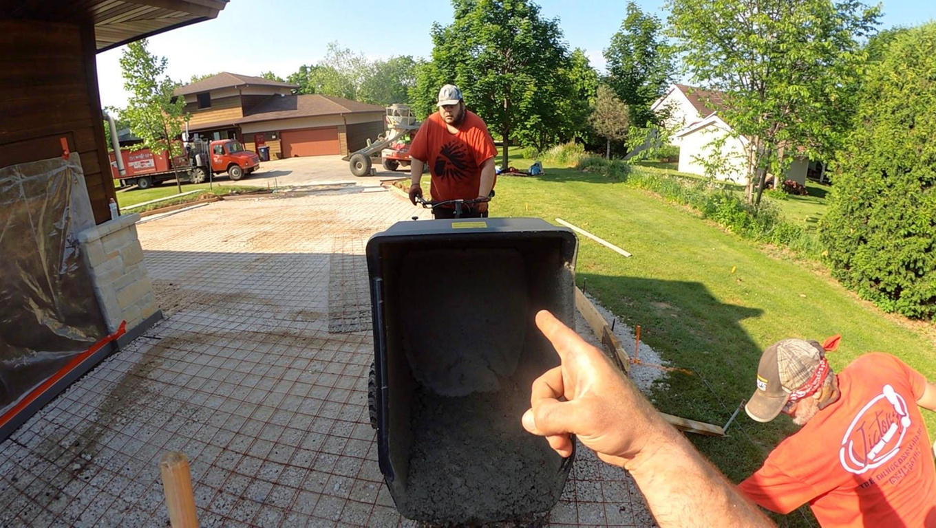 The customer is not happy with the driveway job!