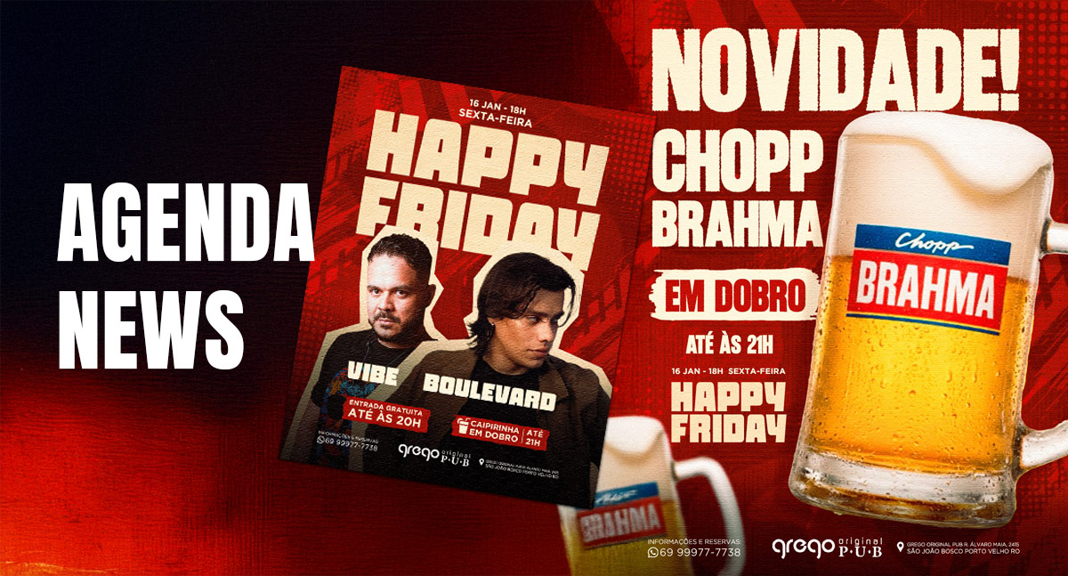 Agenda News: Chopp Brahma e música boa no fim de semana do Grego