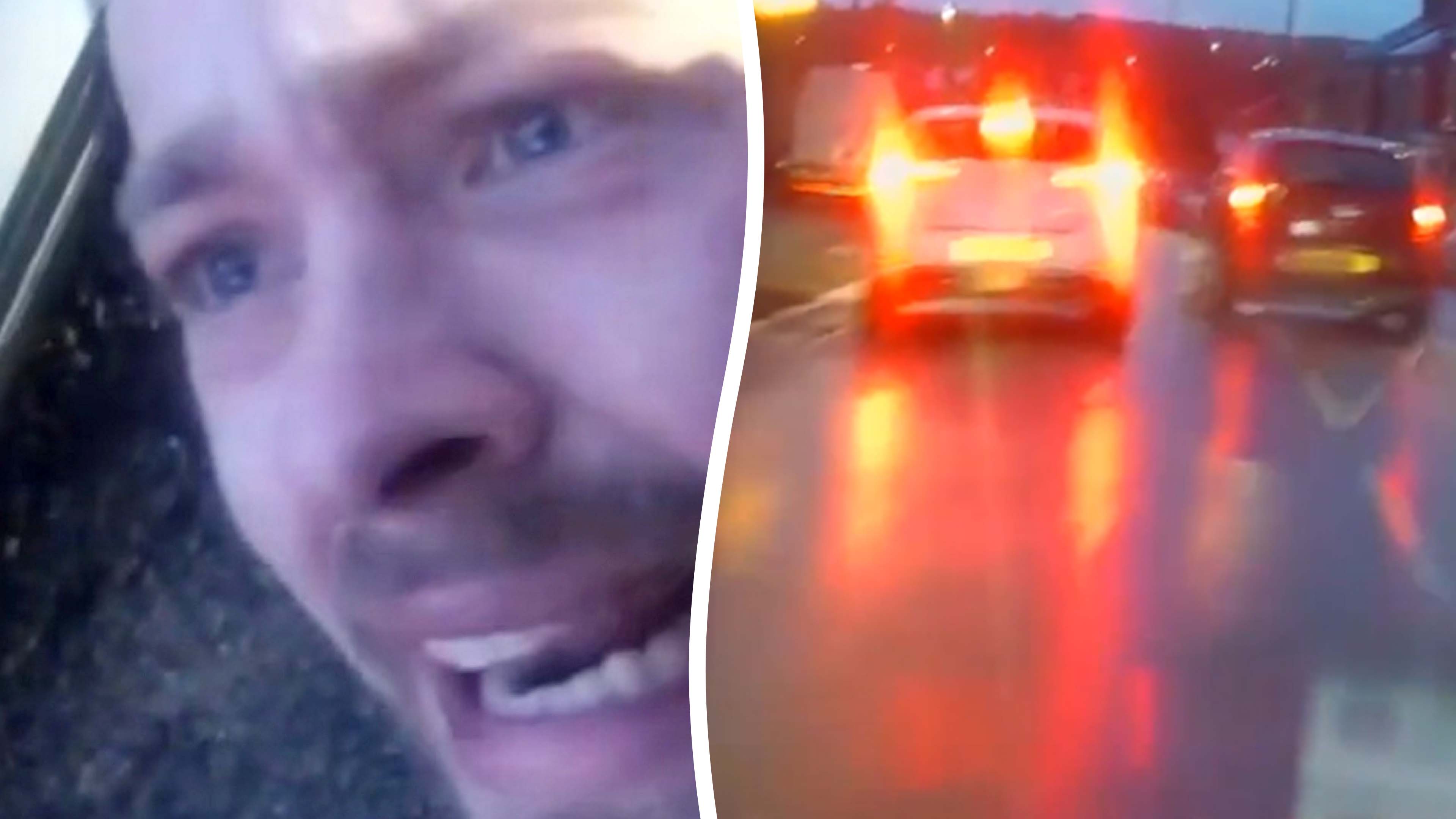 Unlicensed driver cries 'my leg's broke!' after leading cops on 70mph chase