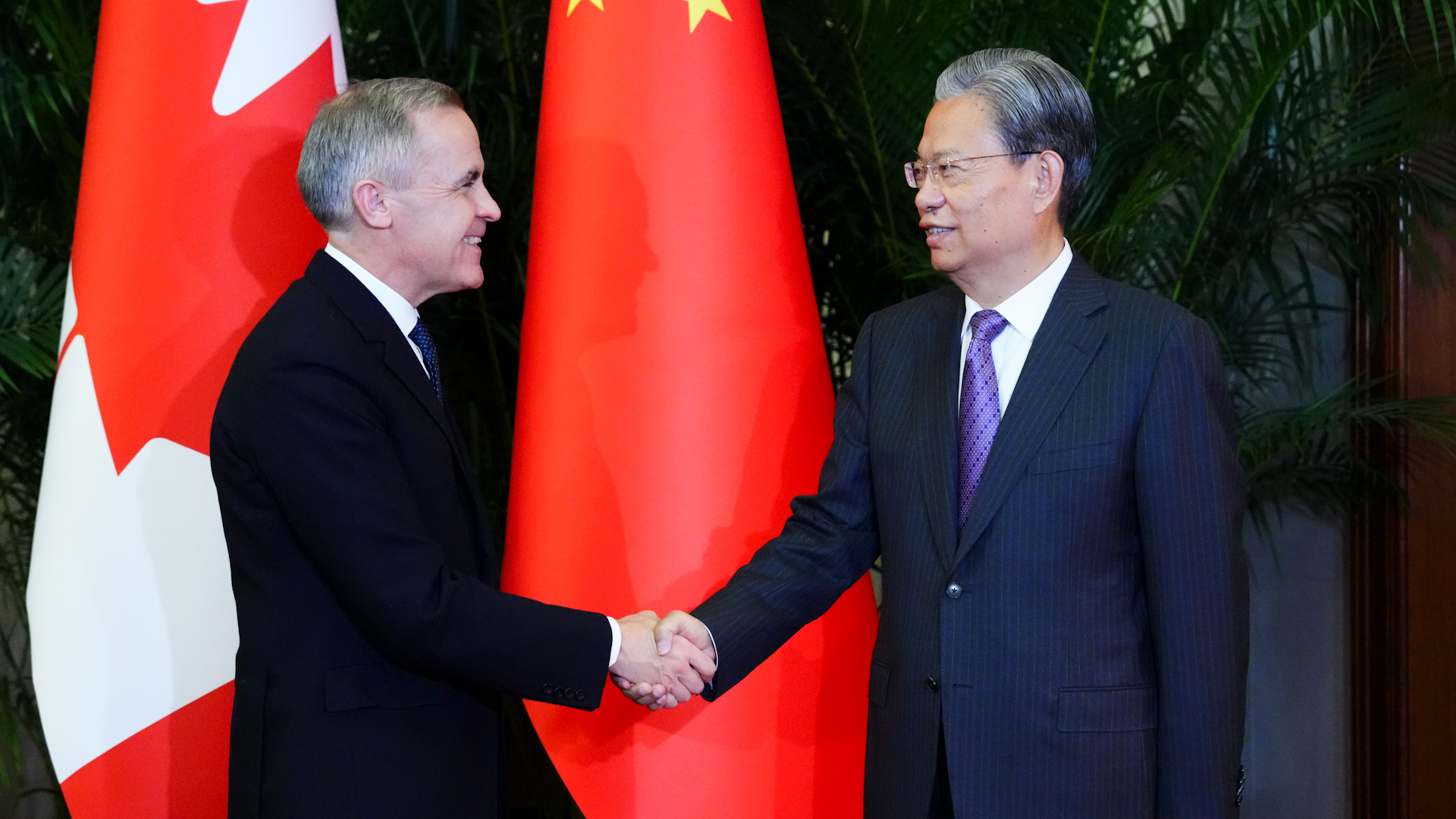 Carney meets with Zhao Leji, chairman of the Standing Committee of the ...