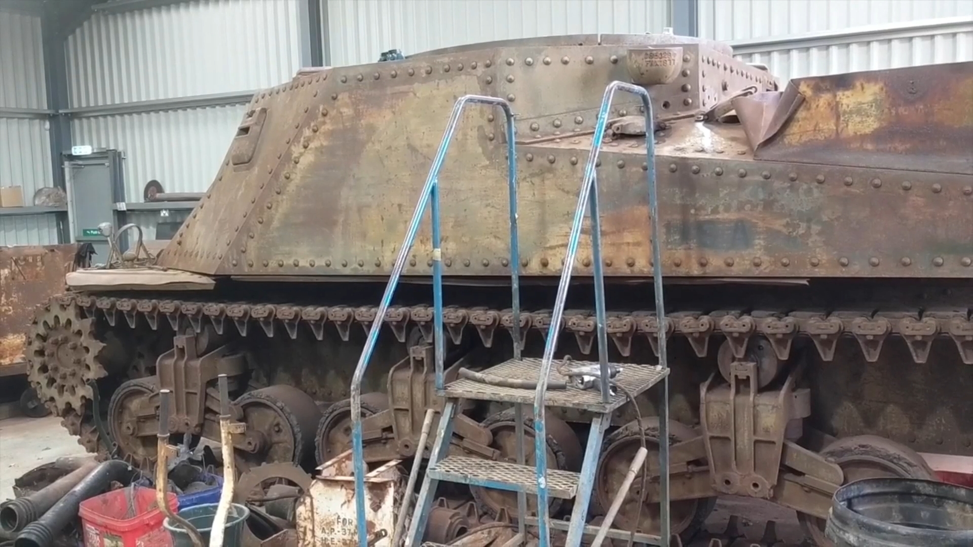 Inside the workshop as a tank engine comes back to life