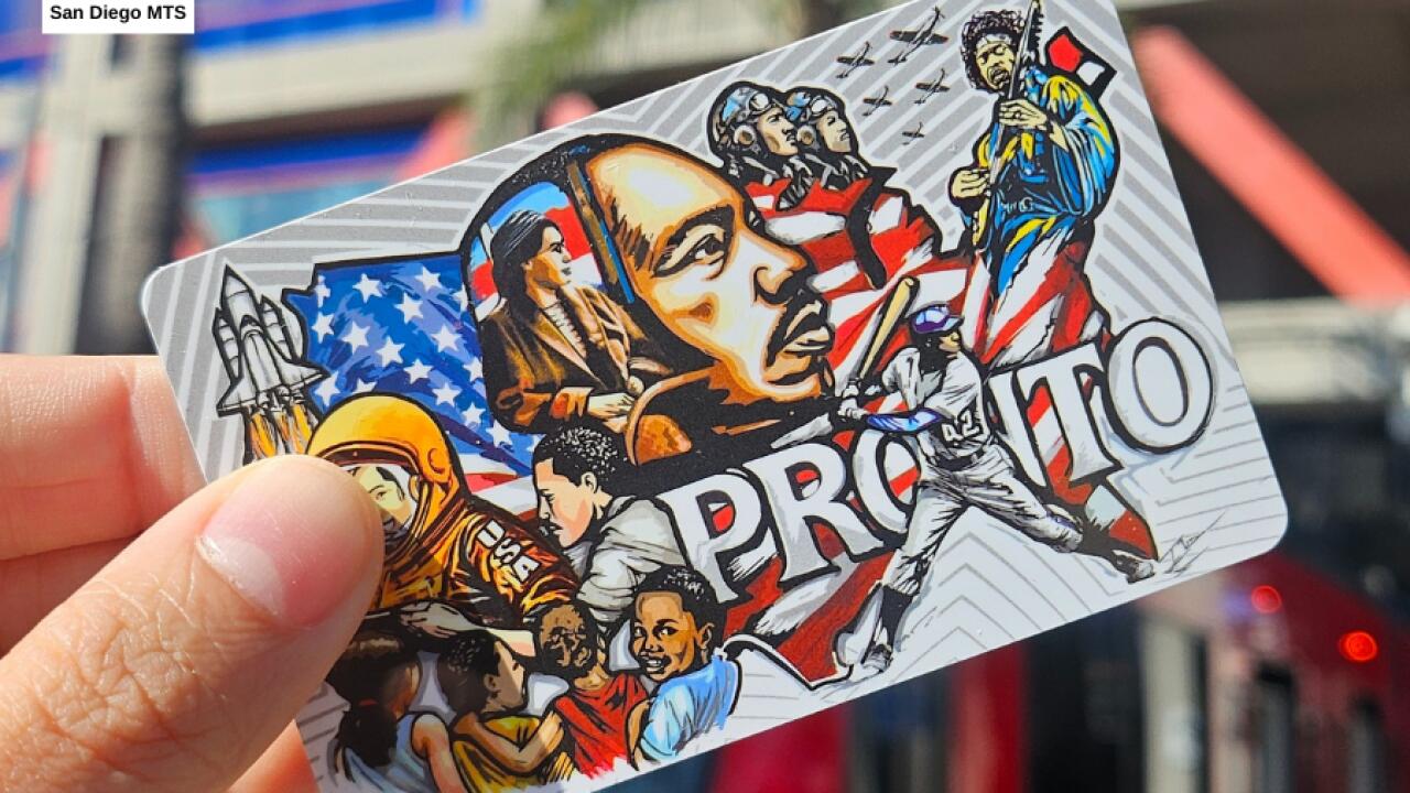 San Diego MTS unveils Black History Month Pronto card