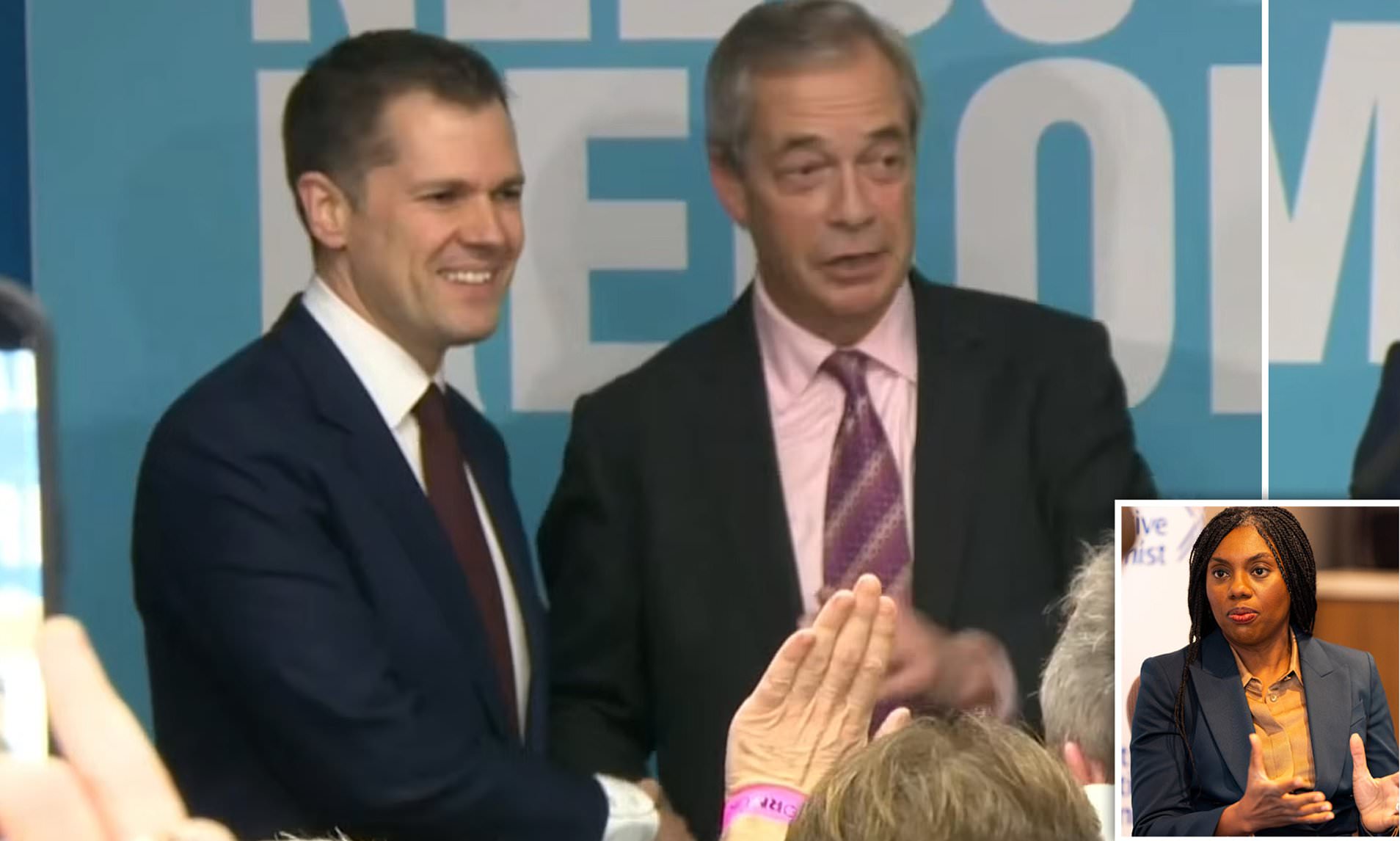 Farage unveils Jenrick as a new Reform MP at press conference hours ...