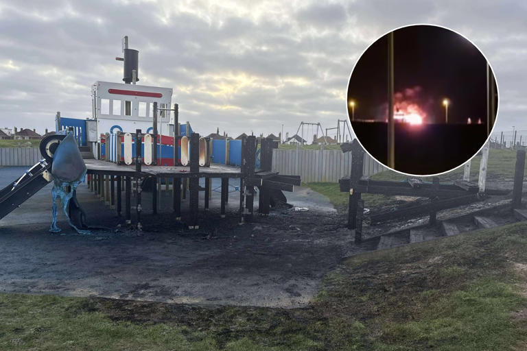 Two boys arrested on suspicion of arson after fire at Anchorsholme Park ...