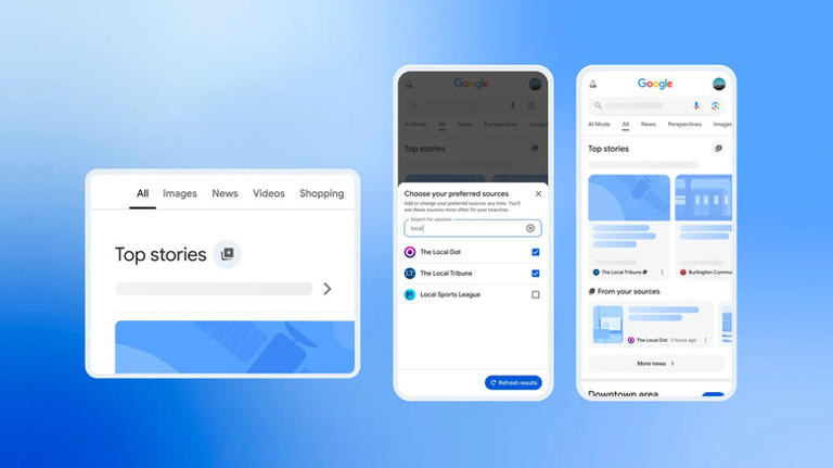 How to add BGR as a preferred source on Google