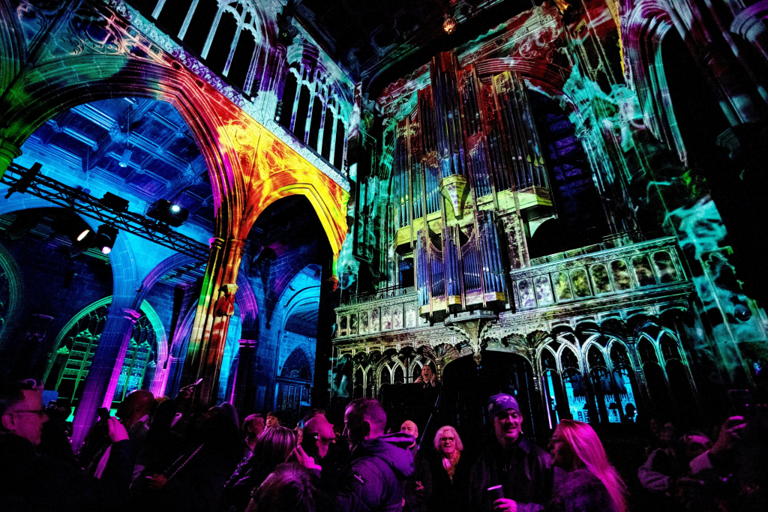 Cathedral transformed by stunning immersive light and sound show