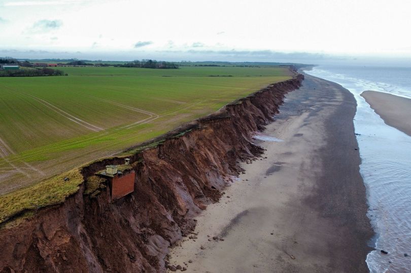 Warning as nuclear bunker on cliff edge 'days away' from falling into sea