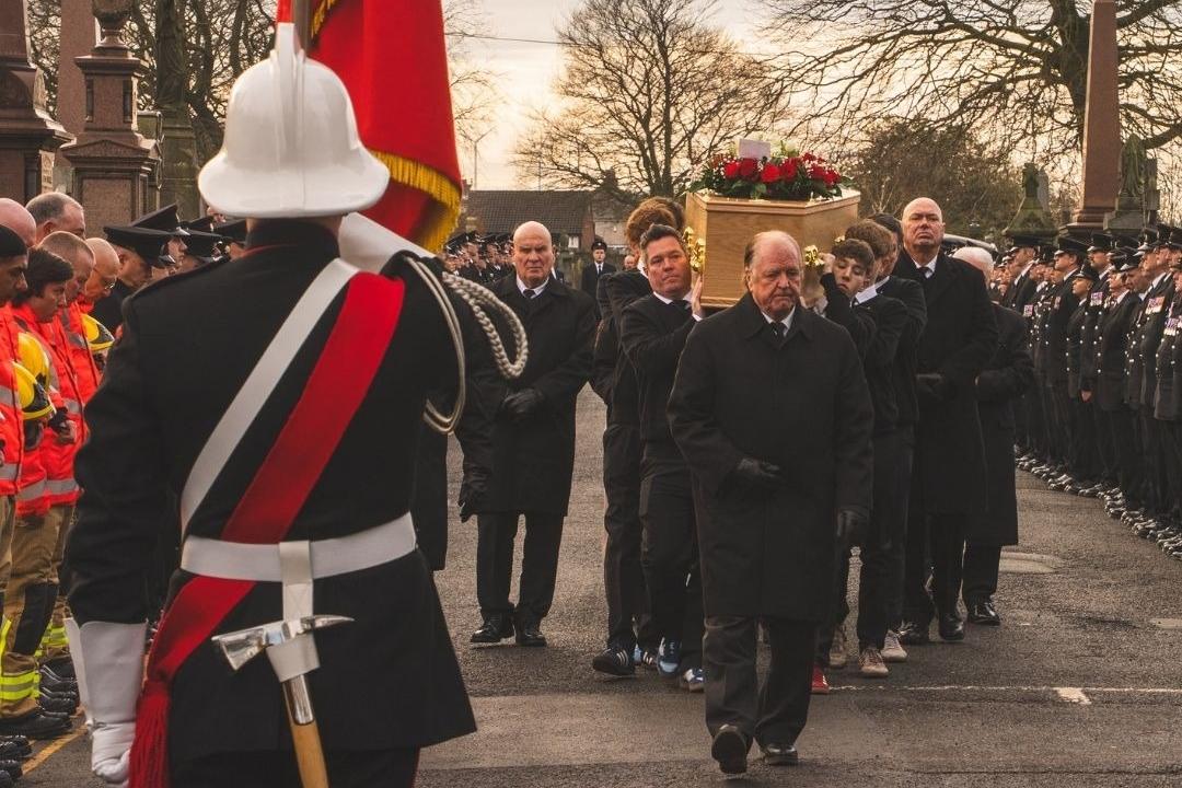 Emotional scenes as family, friends and colleagues attend funeral of ...