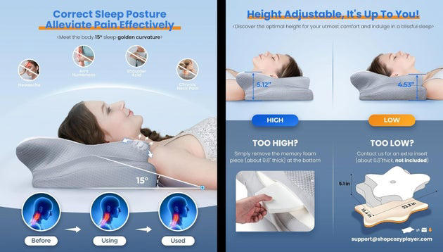 This pillow provides life-changing comfort and neck pain relief and it ...