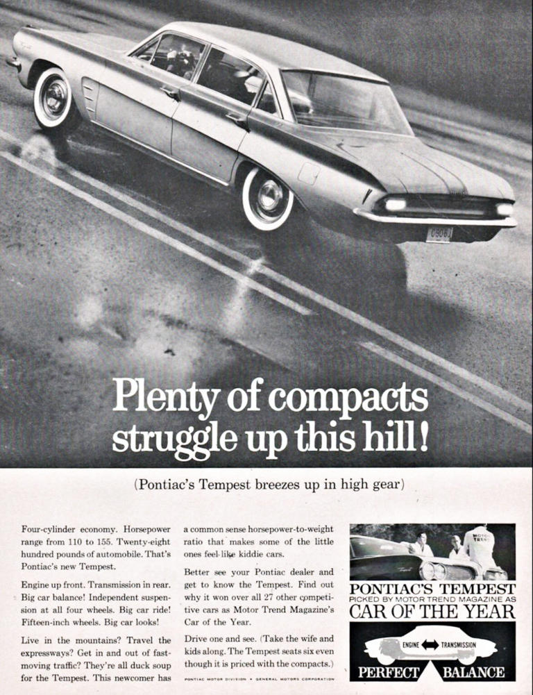 How Pontiac's first compact ended up with half a V8 up front, a ...