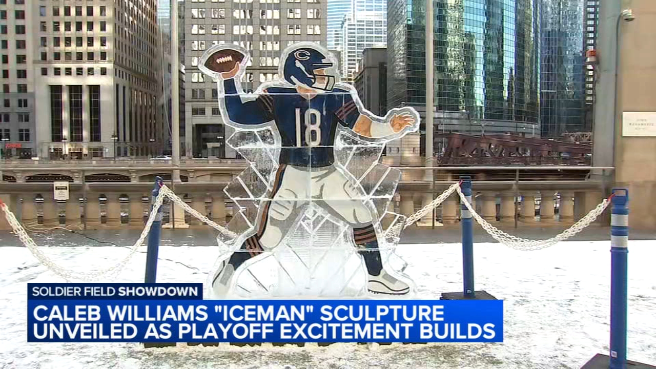 Chicago Bears install Caleb Williams 'Iceman' sculpture at Merchandise Mart