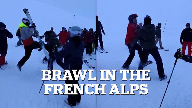 Snowboarders brawl with skier at Val Thorens French Alps resort