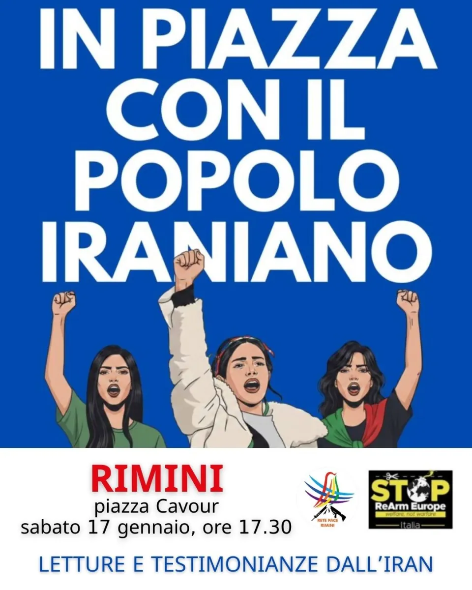 A Rimini sabato una manifestazione a sostegno del popolo iraniano