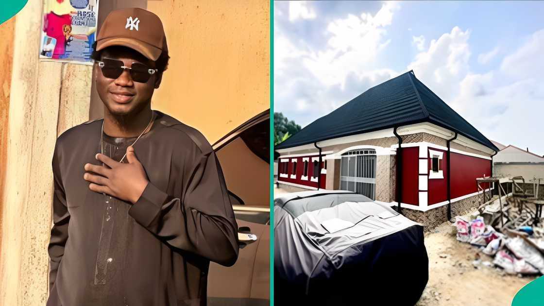 Watch as a Nigerian man shows off the house he built from scratch (video)