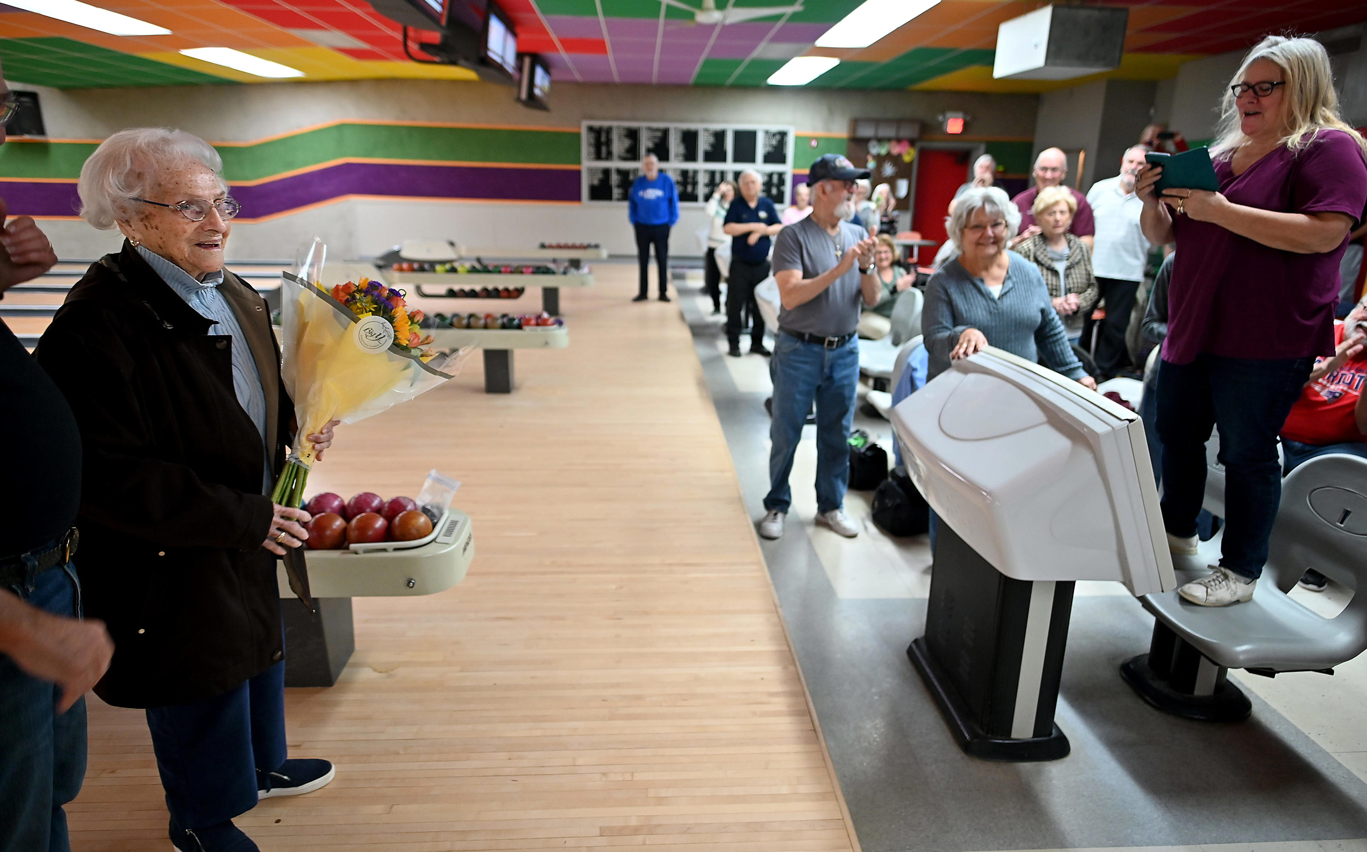 Striking a century: Longtime candlepin bowler marks 100th birthday