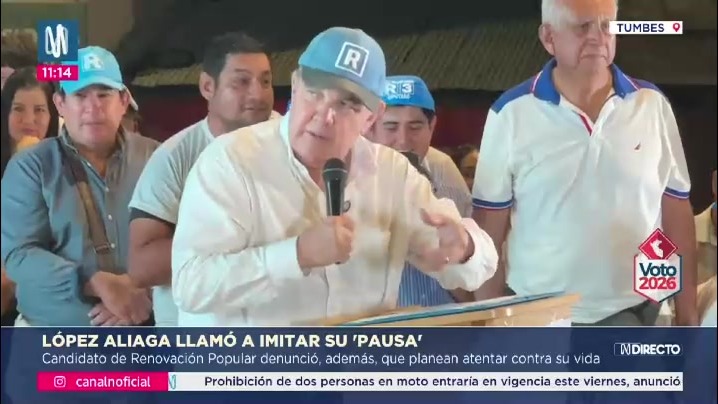 Rafael López Aliaga denuncia amenazas de muerte durante mitin