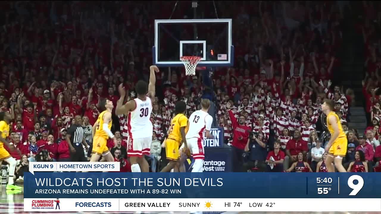 Peat scores 24, No. 1 Arizona remains undefeated with 89-82 win over ...