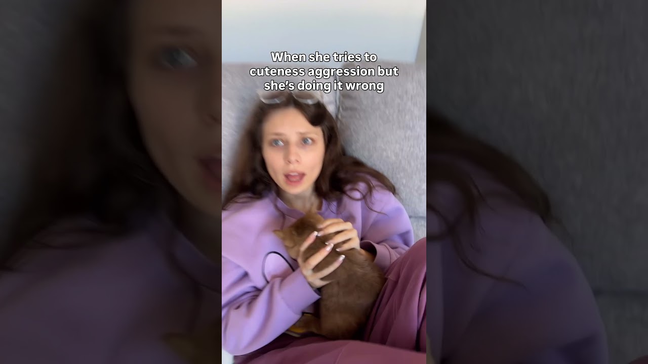 Our mischievous cats trigger her ultimate cuteness overload