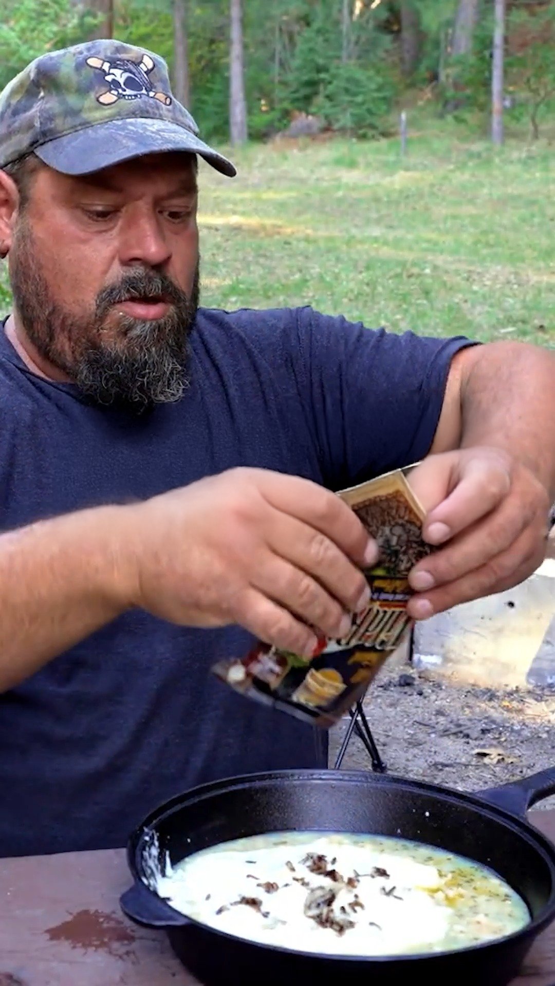 Full meal cooked in nature in 20 minutes