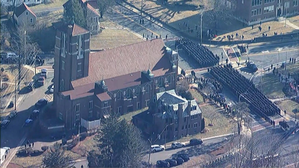 Hundreds pay final respects at funeral for Uxbridge police officer ...