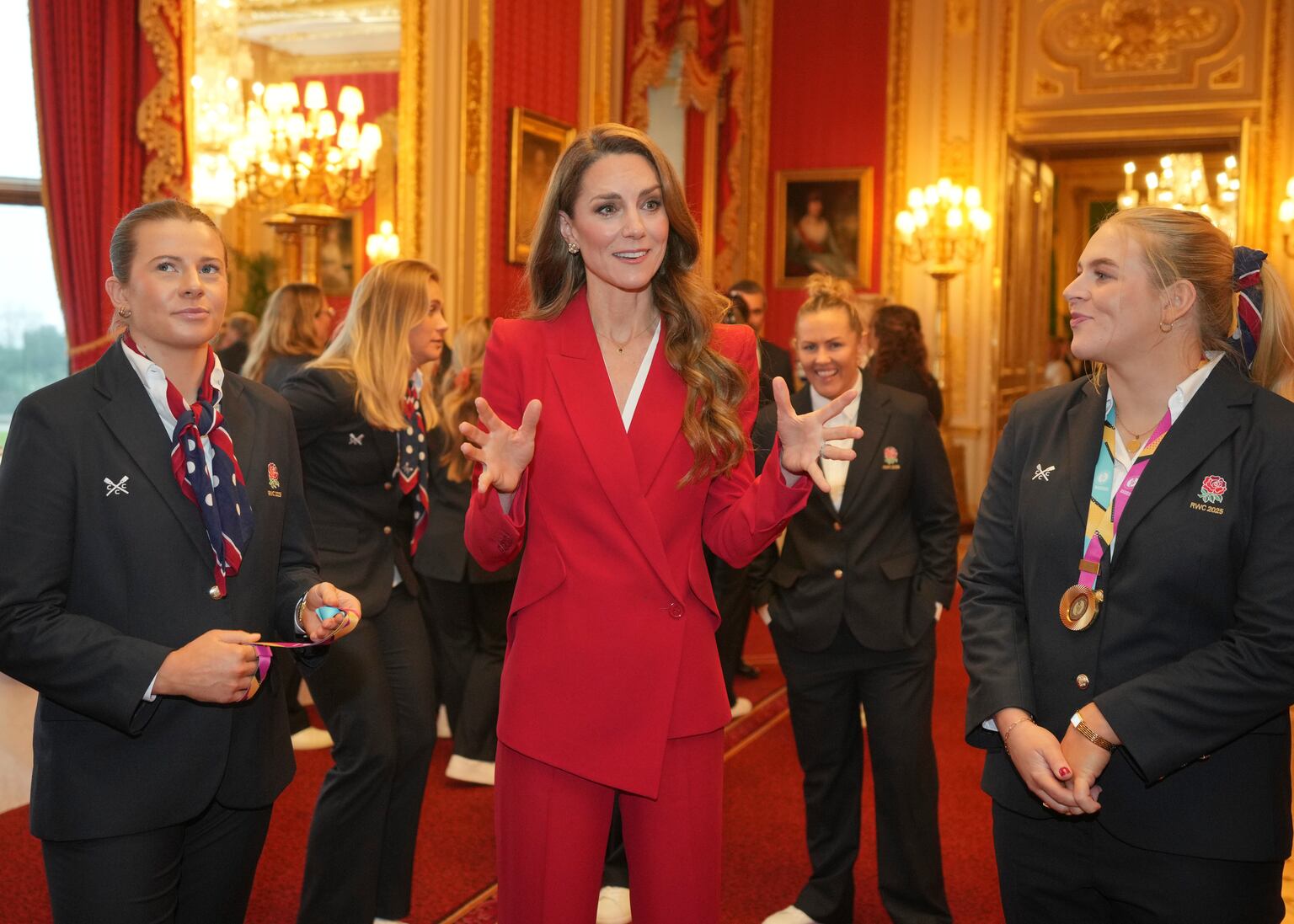Kate celebrated Red Roses World Cup match win by dancing in a cowboy hat