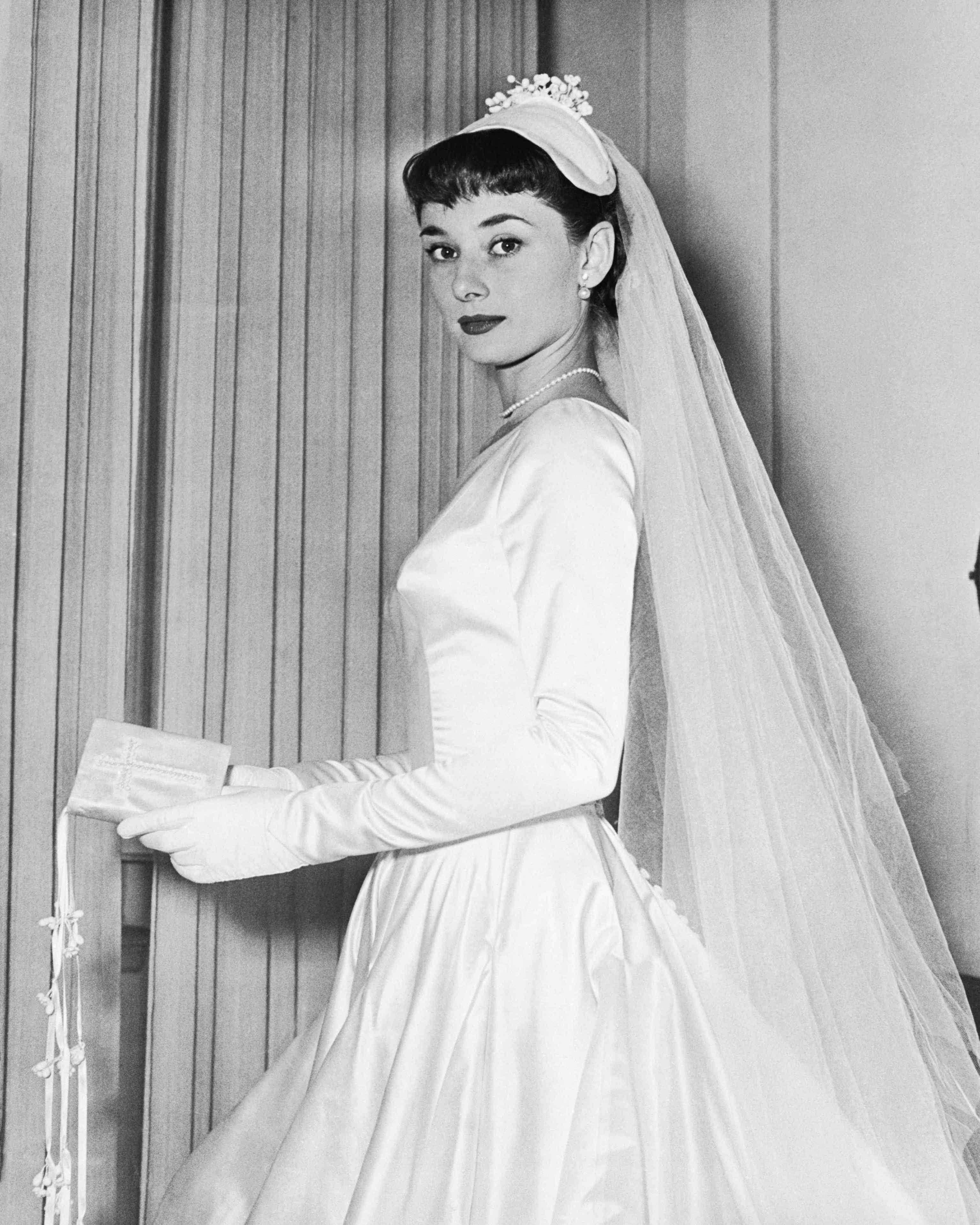 All about Audrey Hepburn’s 3 iconic wedding gowns, including a pink ...