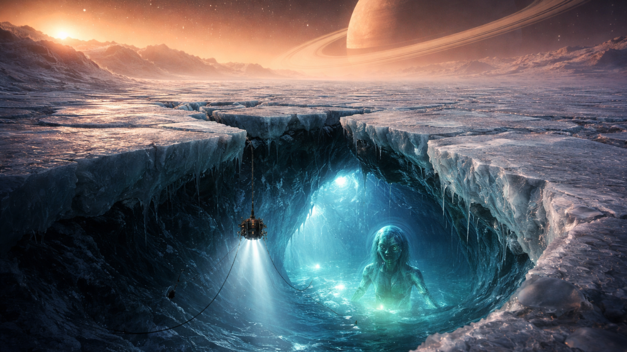 Alien life may be hiding in Titan's slushy tunnels