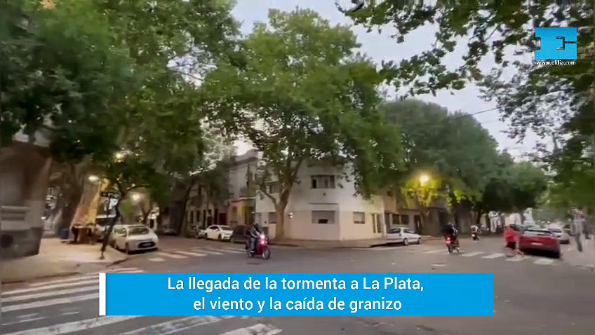 La tormenta en La Plata y la caída de granizo