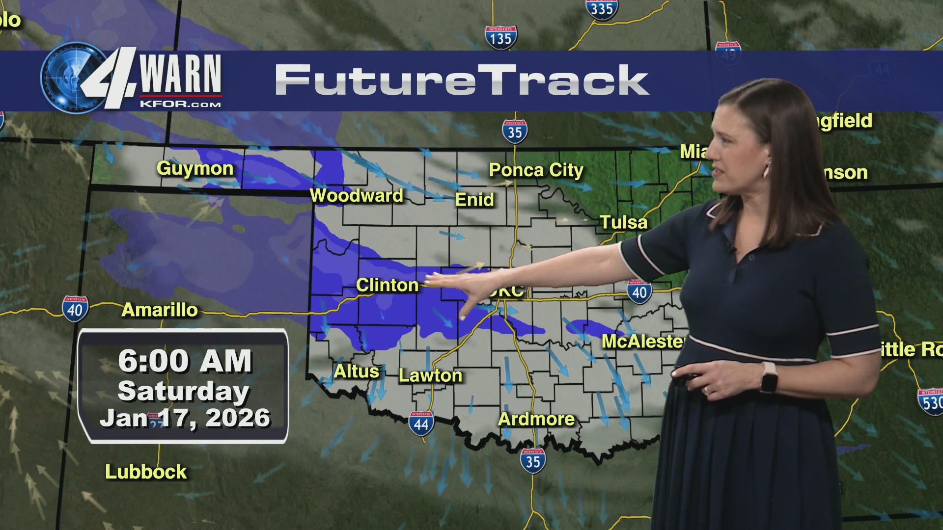 Emily Sutton talks about fire danger and light snow early Saturday (1 ...
