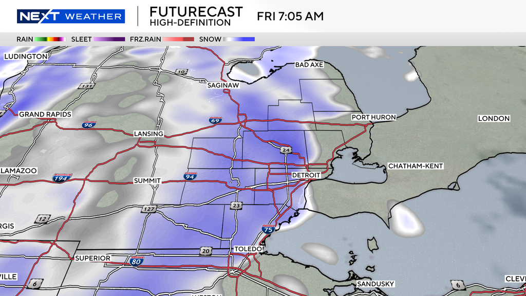 Another round of snow coming to Southeast Michigan on Friday