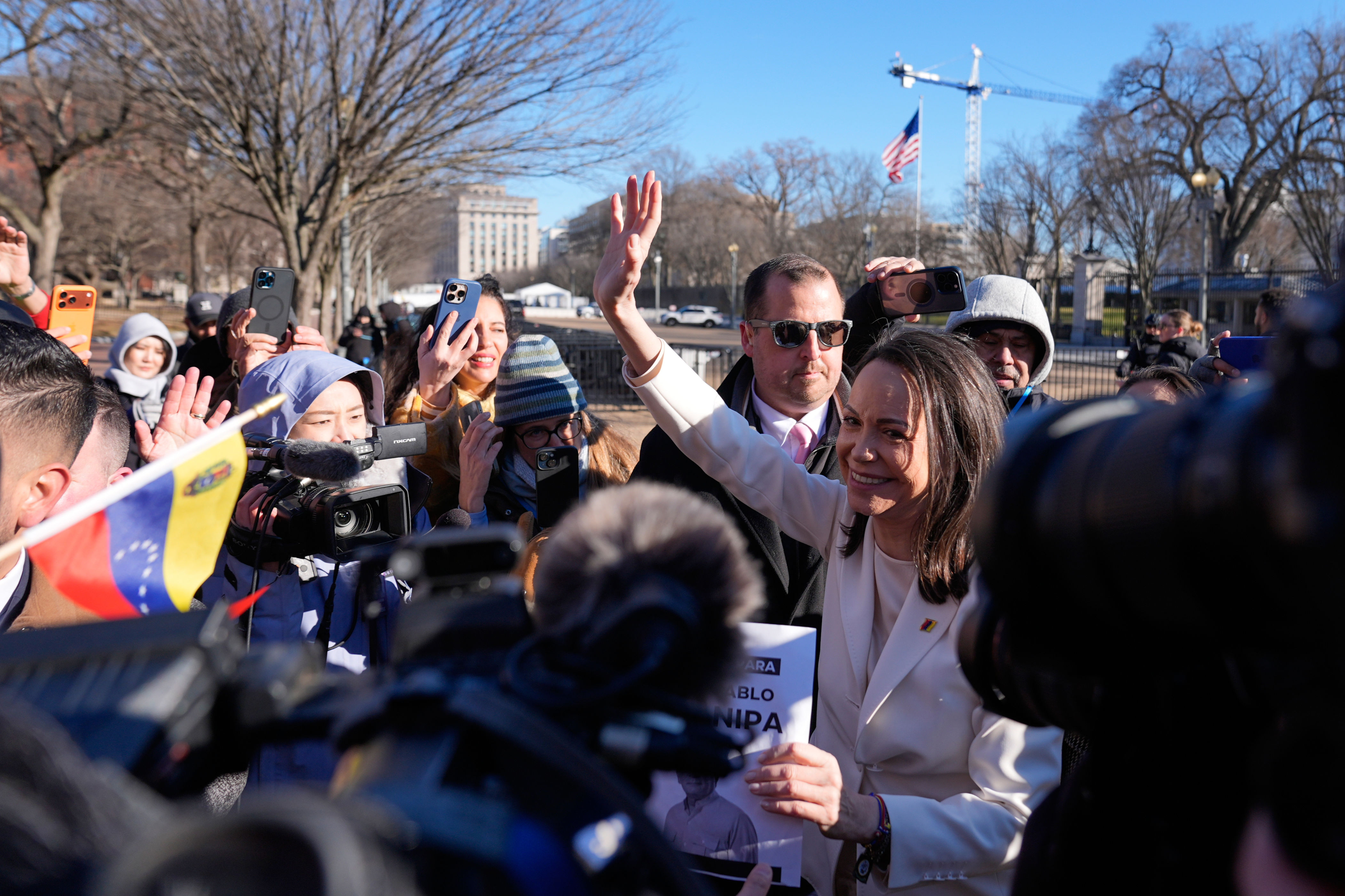Machado etter møtet: Vil ikke si om hun ga Trump fredsprismedaljen