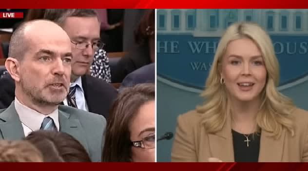 'You're a left-wing hack': Leavitt erupts at reporter in briefing room ...